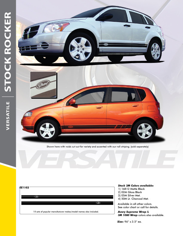 STOCK ROCKER : Universal Vinyl Rocker Panel Graphics Kit - Pro Design ...