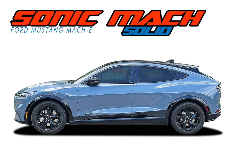 MACH-E SONIC SOLID | Ford Mustang Mach-E Hood Stripes | Electric Rally ...