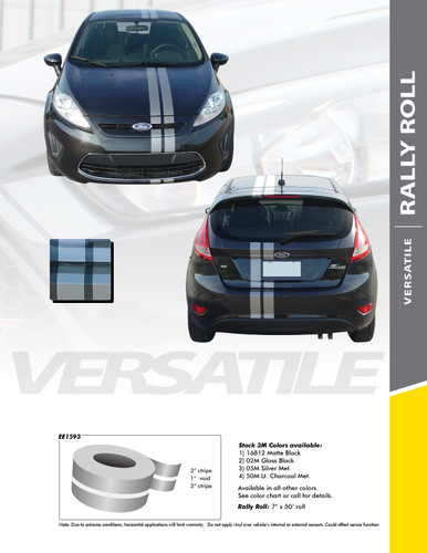 RALLY ROLL : Universal Euro Style Vinyl Racing Stripes Roll - Pro ...