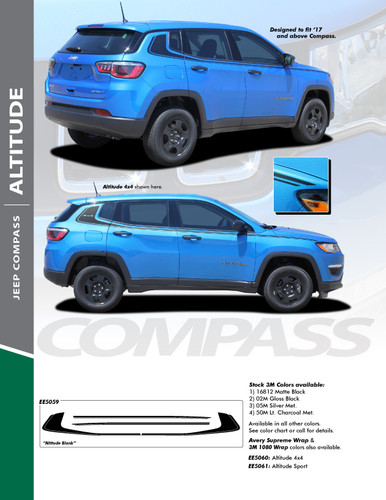 Jeep Compass Body Decals | Jeep Compass Body Stripes | ALTITUDE