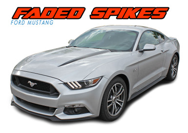 FADED SPIKES | Ford Mustang Hood Stripes | Hood Graphic & Decals