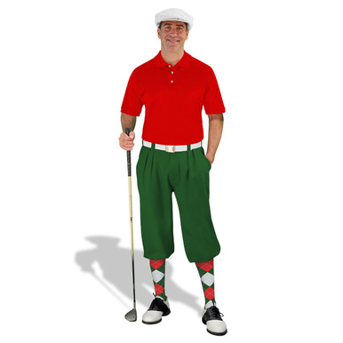 Mens Dark Green & Red Outfit