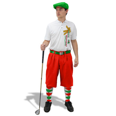Mens Golf Knickers Christmas Outfit | Feliz Navidad