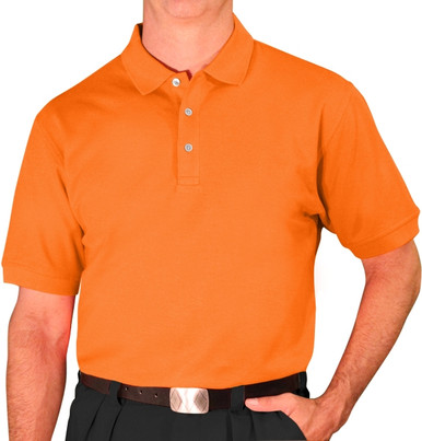 Cotton Pique Golf Shirts | Mens | Orange