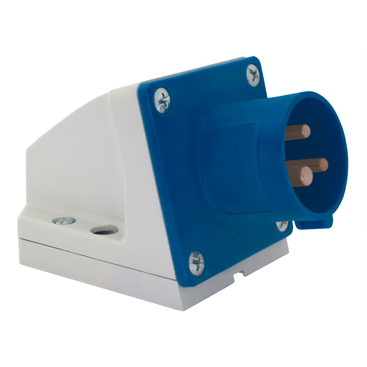 Wall Mounted Inlet, 3 Pins, 16A, 230V, IP44, 120 x 70.5mm - Techna