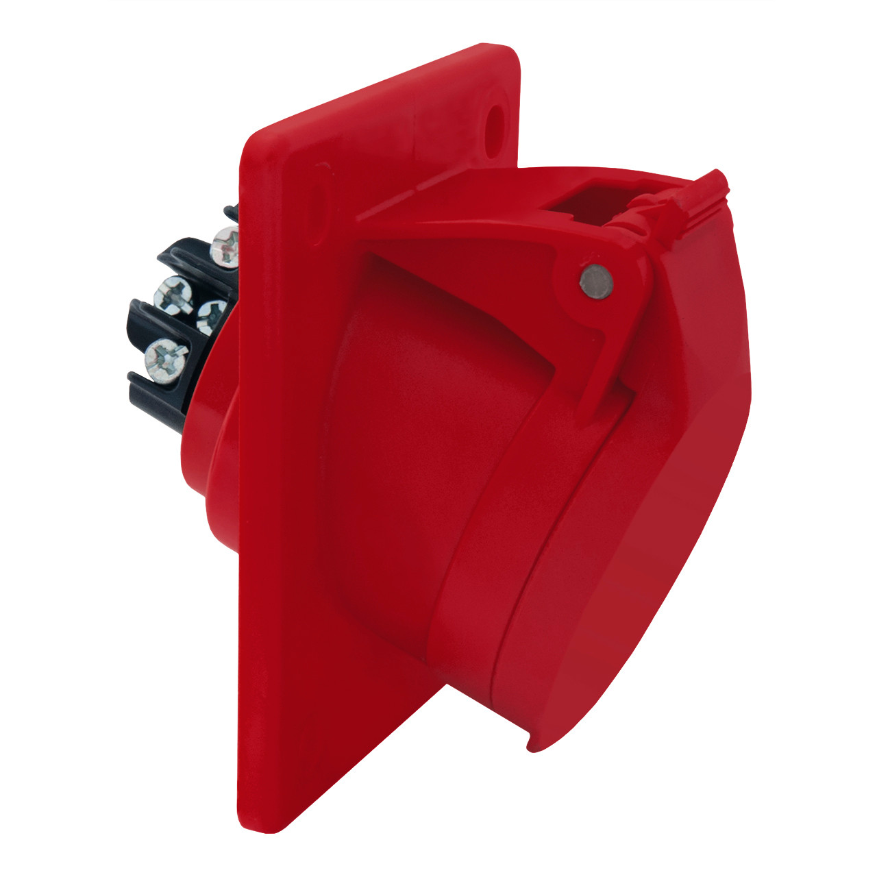 CEE Panel Mounted Socket, 5 Pins, 16A, 400V, IP54, 80 x 97mm - Techna