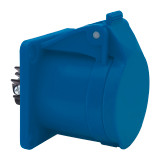 CEE Panel Mounted Socket, 3 Pins, 16A, 230V, IP54, 60 x 60mm - Techna