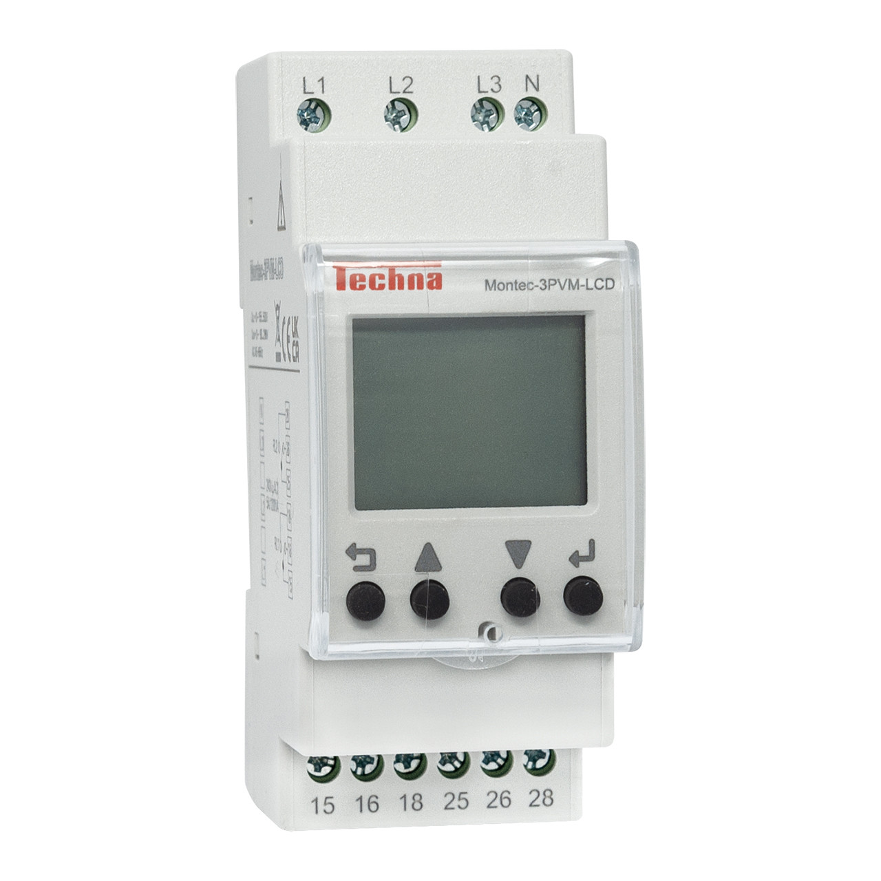Techna 3 Phase Voltage Monitoring Relay, 3P, with LCD - Techna