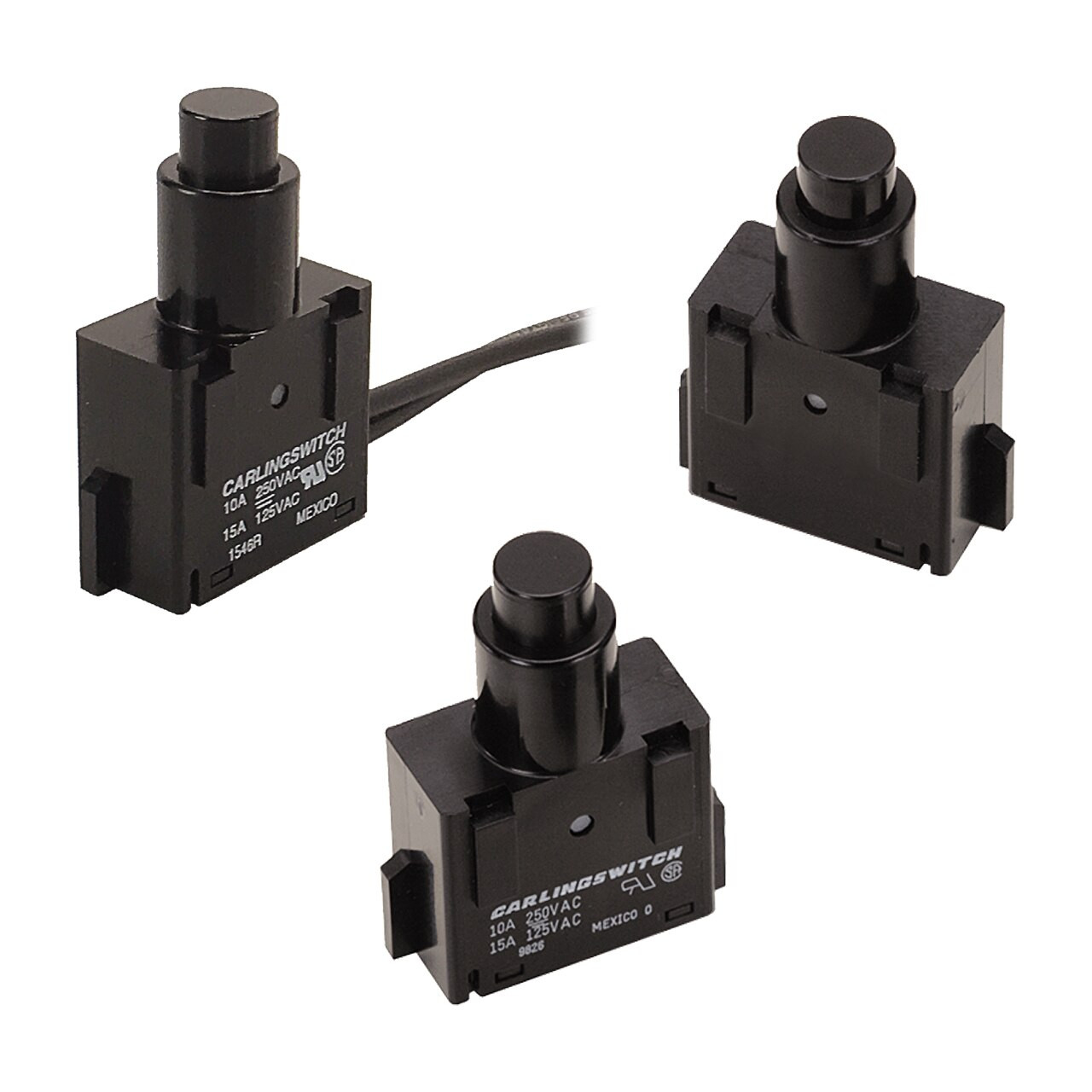 Push Button Switches - Carling Series, Single or Double Pole