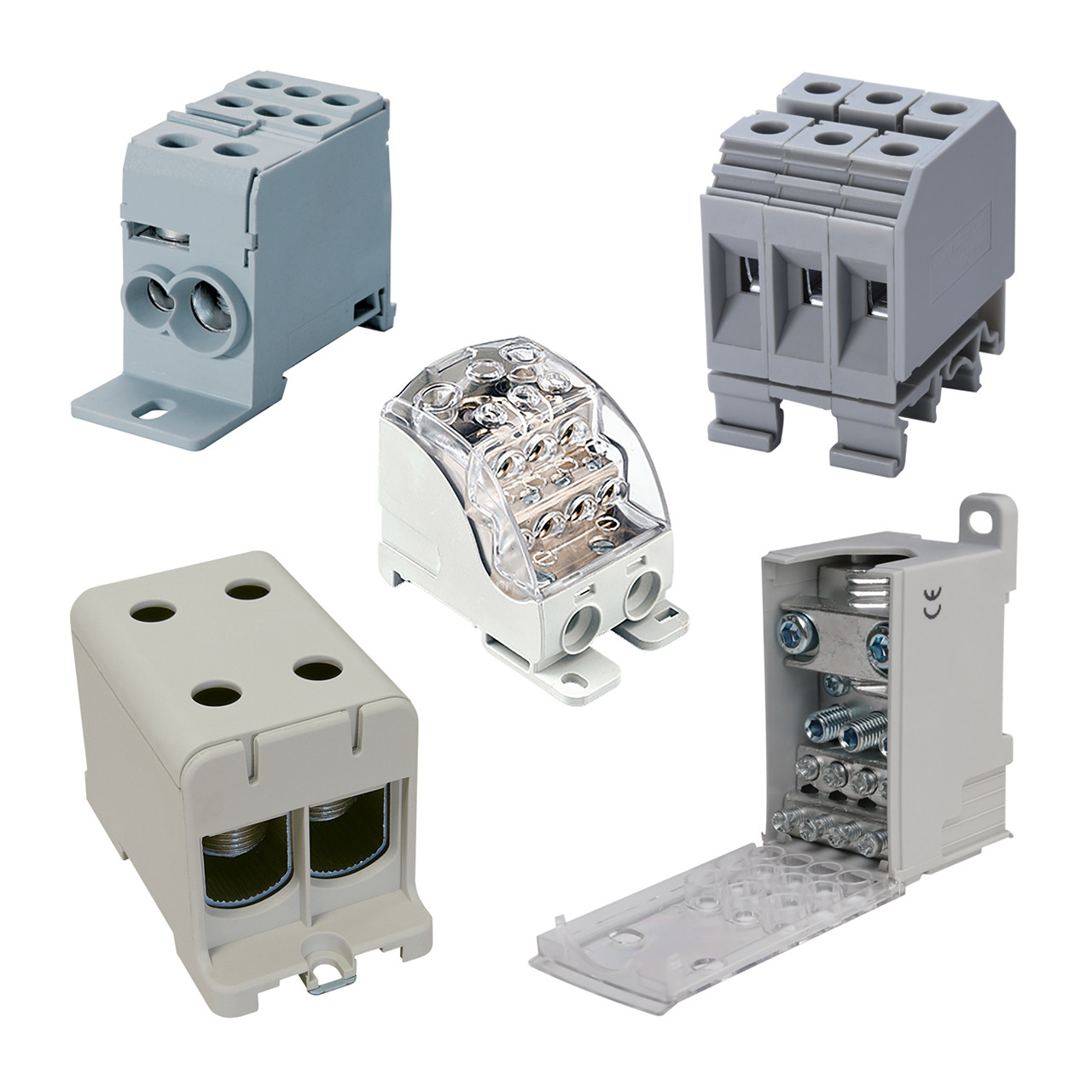 Din Rail terminals, screw, spring and push in - Techna