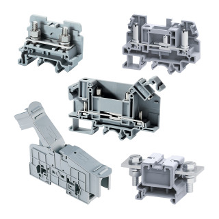 Din Rail terminals, screw, spring and push in - Techna