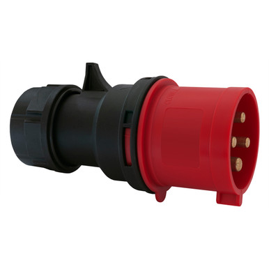 CEE Trailing Plug, 4 Pins, 32A, 400V, IP44, Screwless - Techna