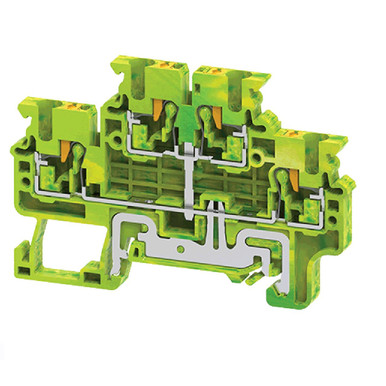 Double Level Push In Grounding Terminal Block for 2.5mm wire from Techna