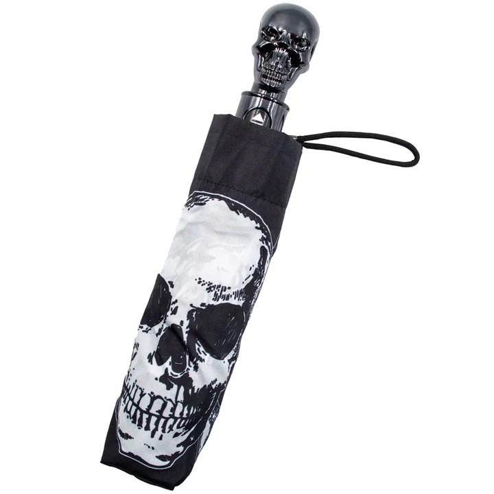Kreepsville 666 Skull Handle Umbrella: Anatomical Skull and Bones ...
