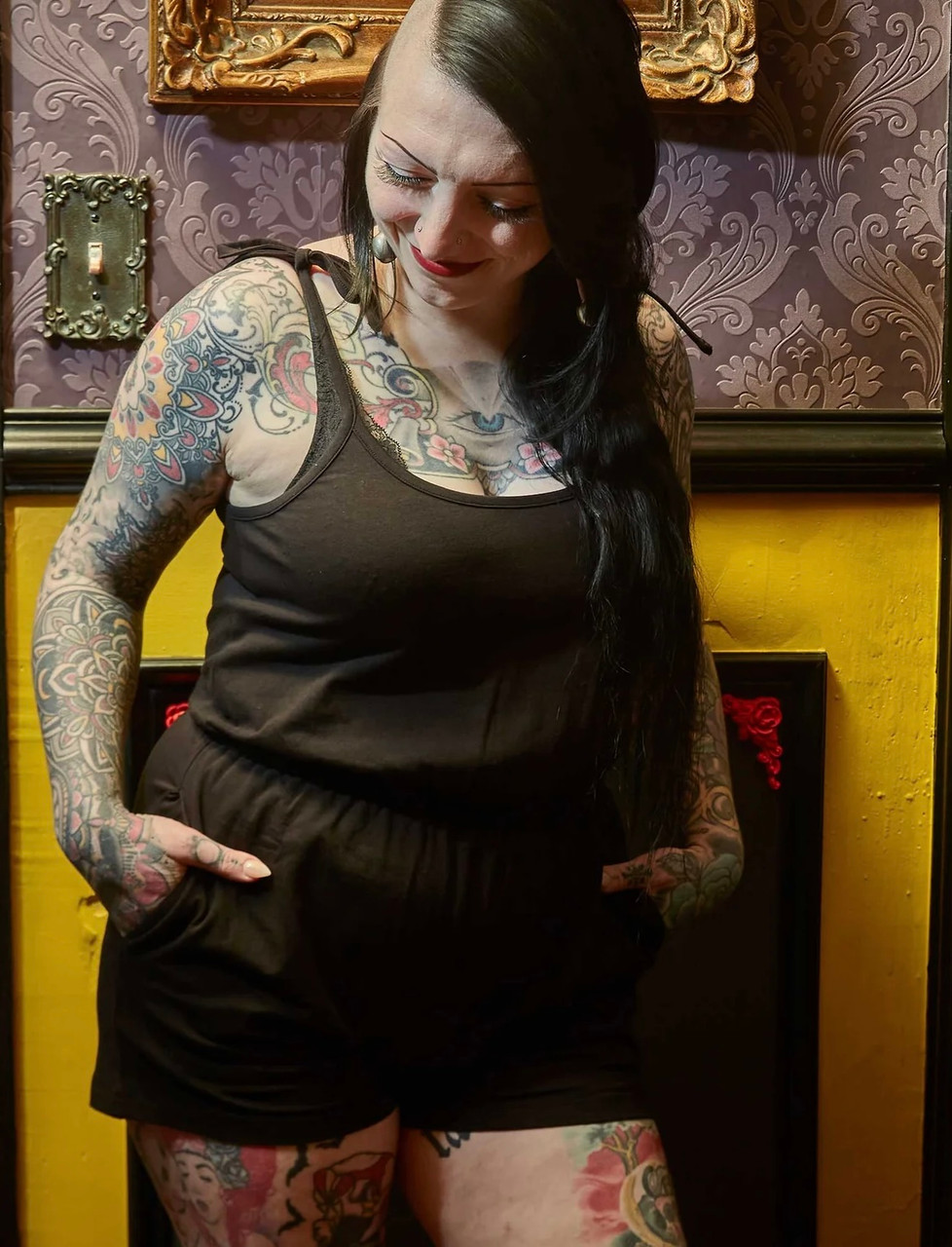 Sourpuss Black Romper - Suicide Glam Australia
