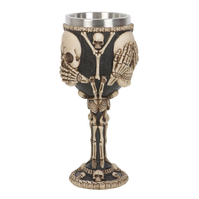 See No Evil, Hear No Evil, Speak No Evil Skull Goblet - Suicide Glam ...