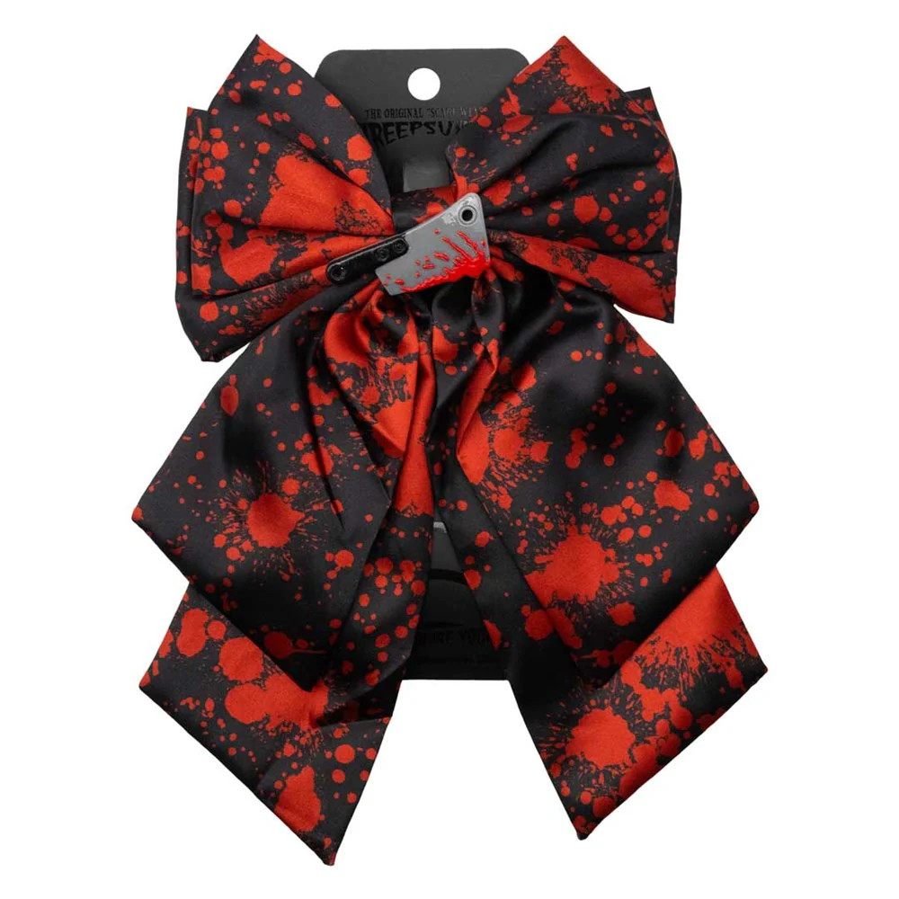 Kreepsville 666 Blood Splatter Hair Bow: Black / Cleaver - Suicide Glam ...