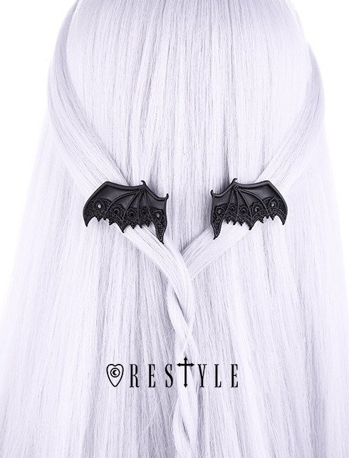 Restyle Lace Bat Wings Hair Clips - Suicide Glam Australia