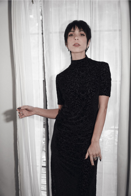 The Pretty Cult Dark Solstice Burnout Dress - Suicide Glam Australia