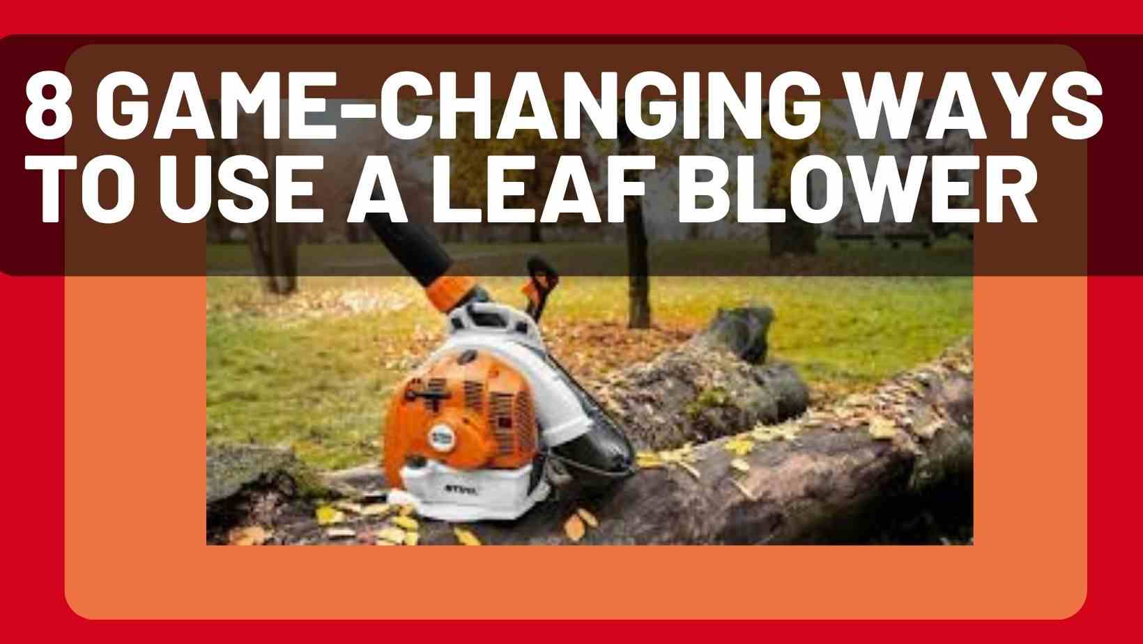 Revolutionizing Yard Work: 8 Game-Changing Ways to Use a Leaf Blower ...