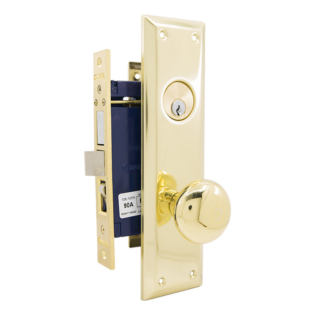 MARKS 91A Metro Mortise Knob Lockset HD - Entrance - 1-1/4 x 8 ...
