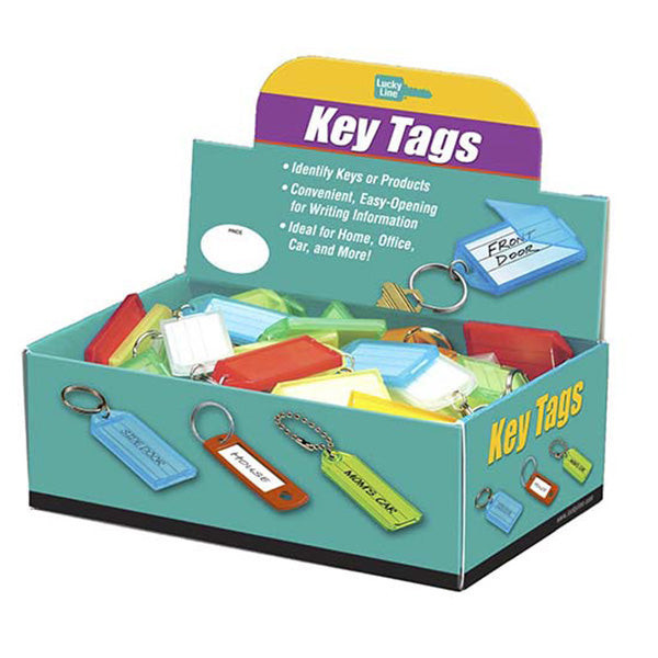 Lucky Line Key Tag ID with Flap & Split Ring - ASSORTED - 100 Pcs ...