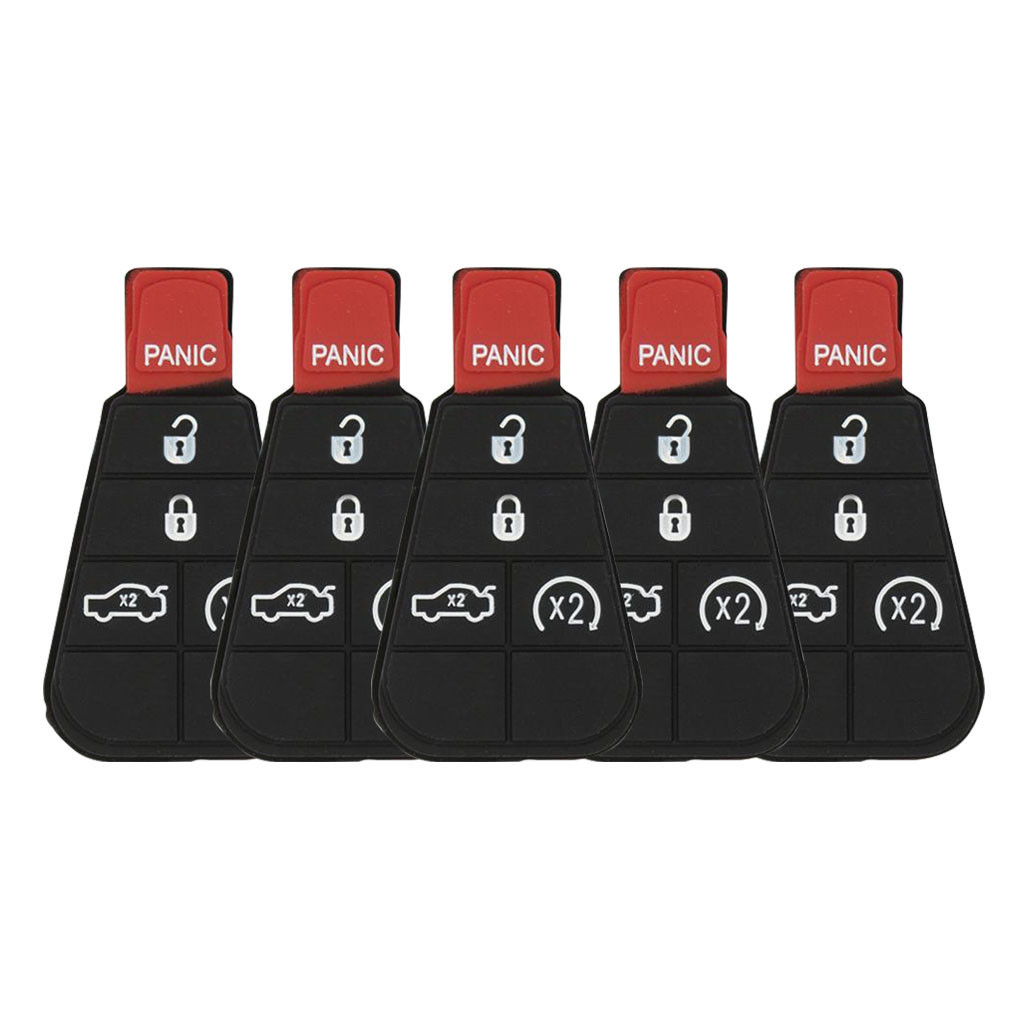 5 Button Replacement Pad for New Style POD Keys Chrysler / Dodge IYZ ...
