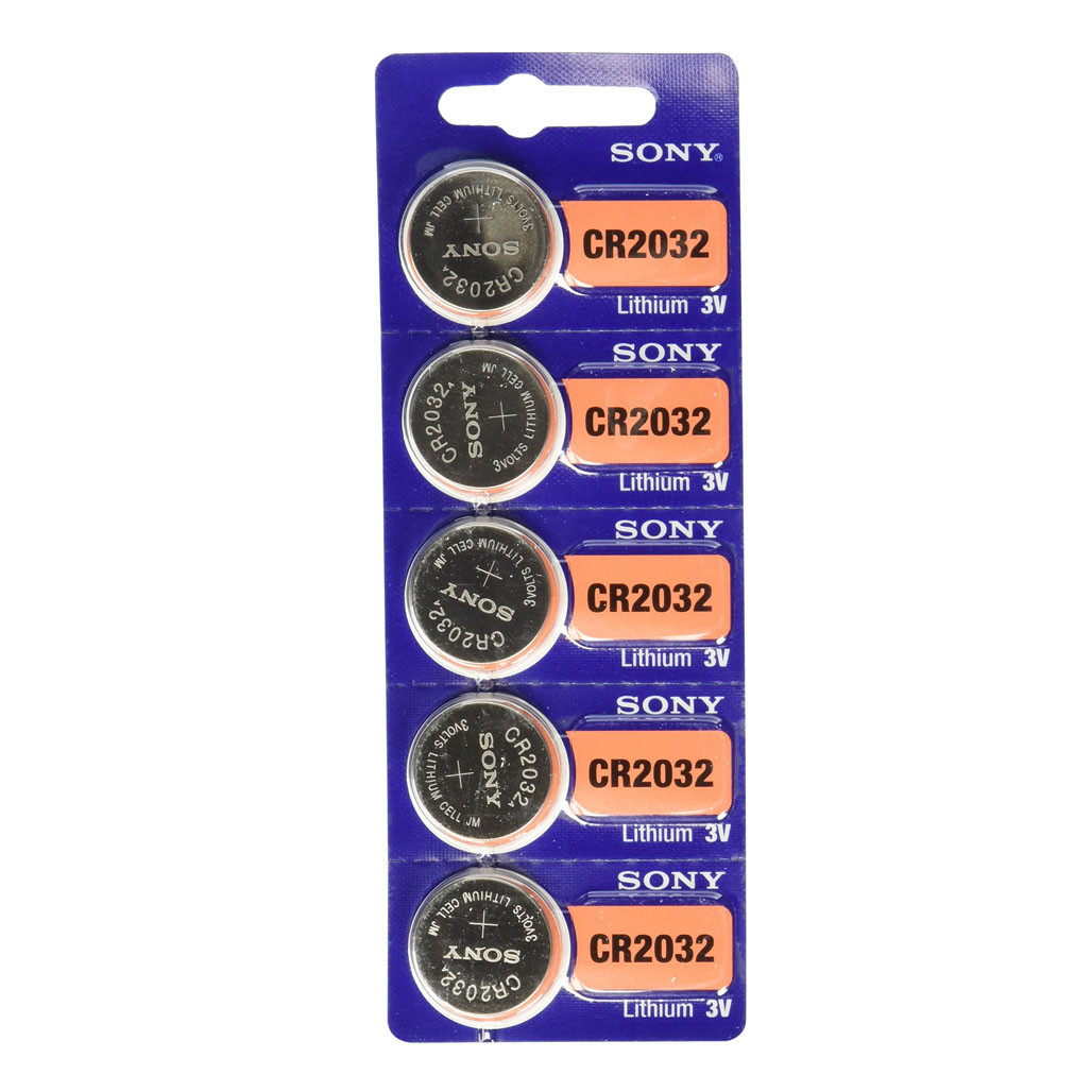 SONY CR2032 Coin Battery, 5 Pack SONY Blister 5-Pack Batteries