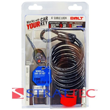 STRATTEC 6FT Bolt Cable Lock Side Cut for Ford, Lincoln, & Land Rover ...