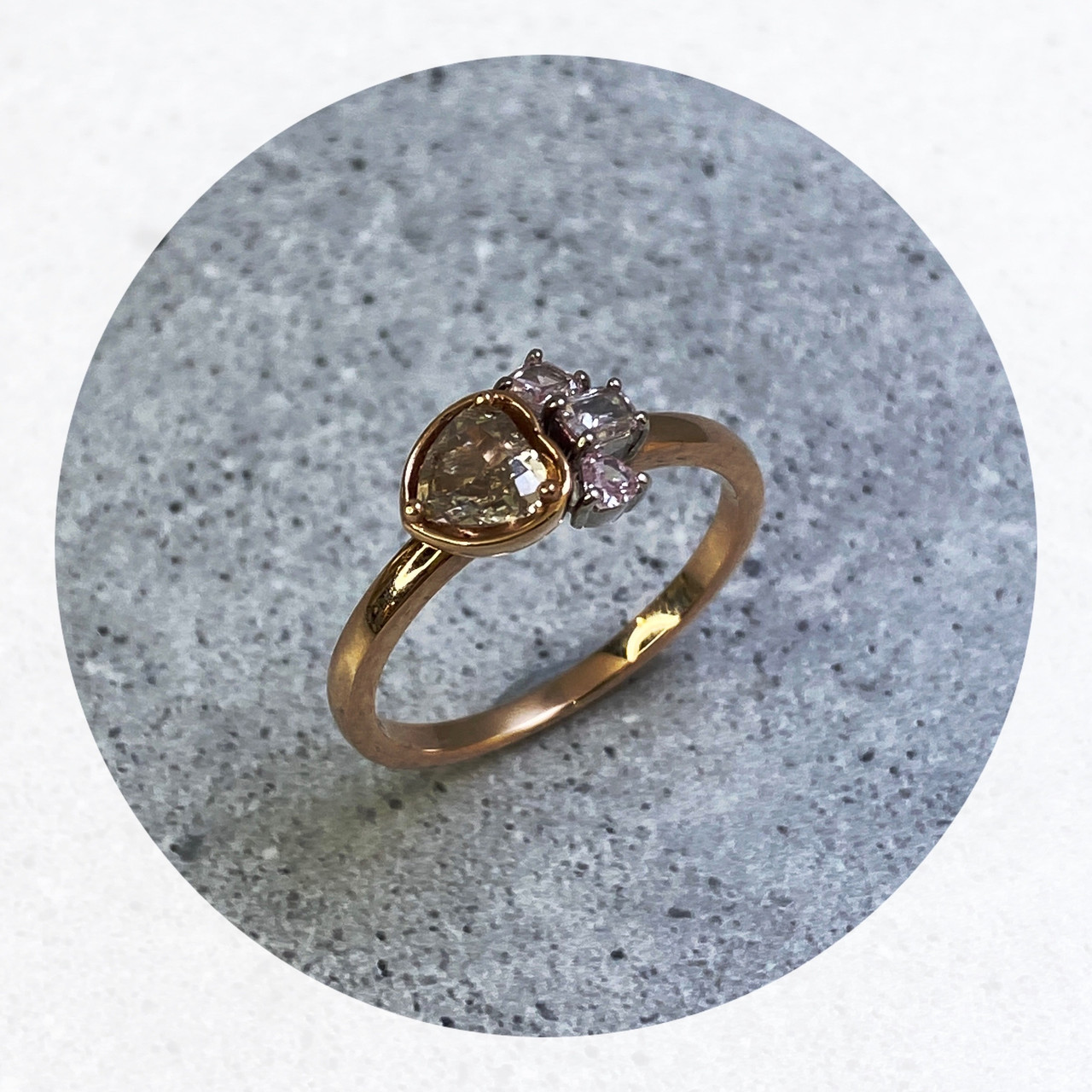 KIN- Cluster Diamond Ring -18ct rose gold ring- - KIN Gallery