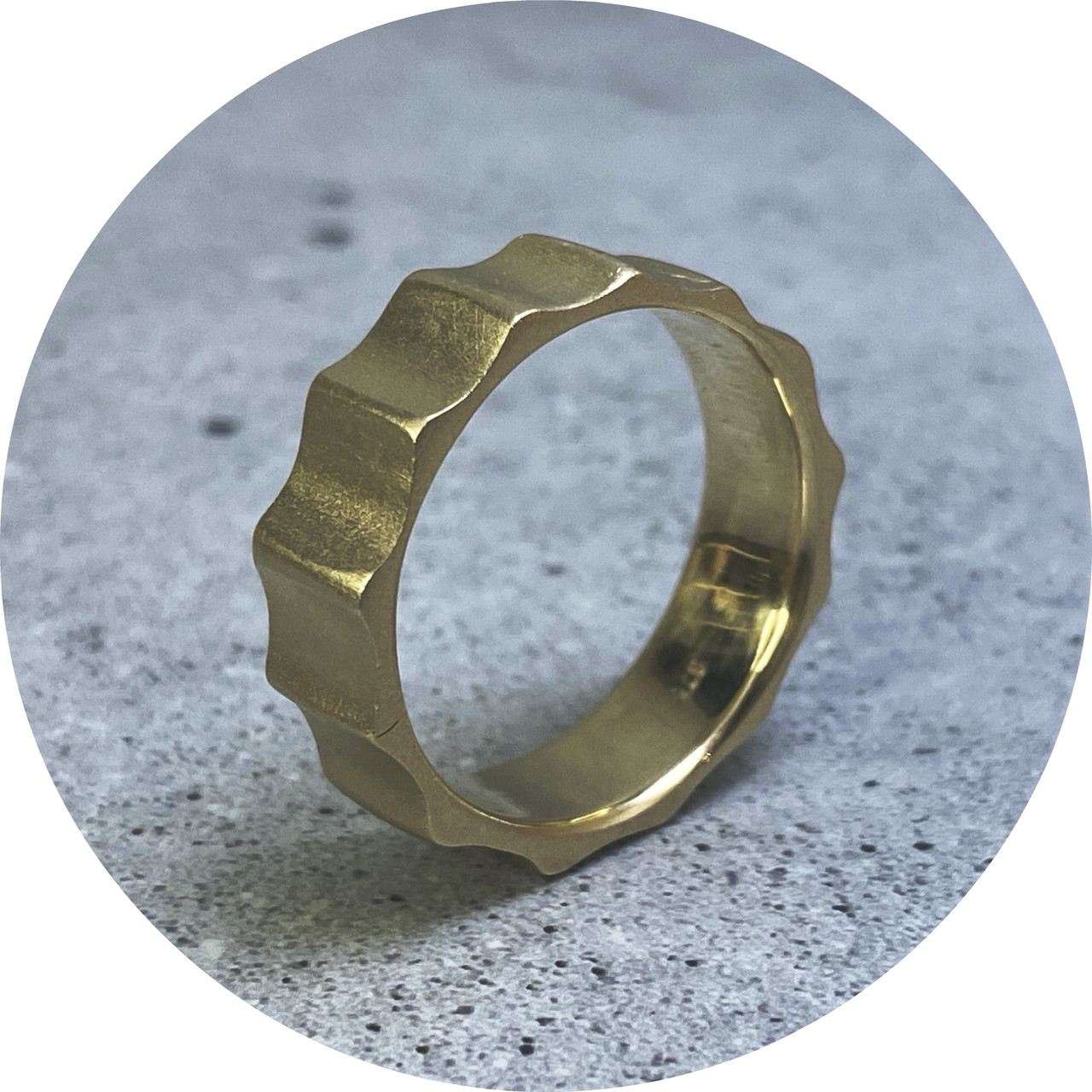 Katie Shanahan - 'Fluted' Ring, 9ct Yellow Gold, Size Q - KIN Gallery