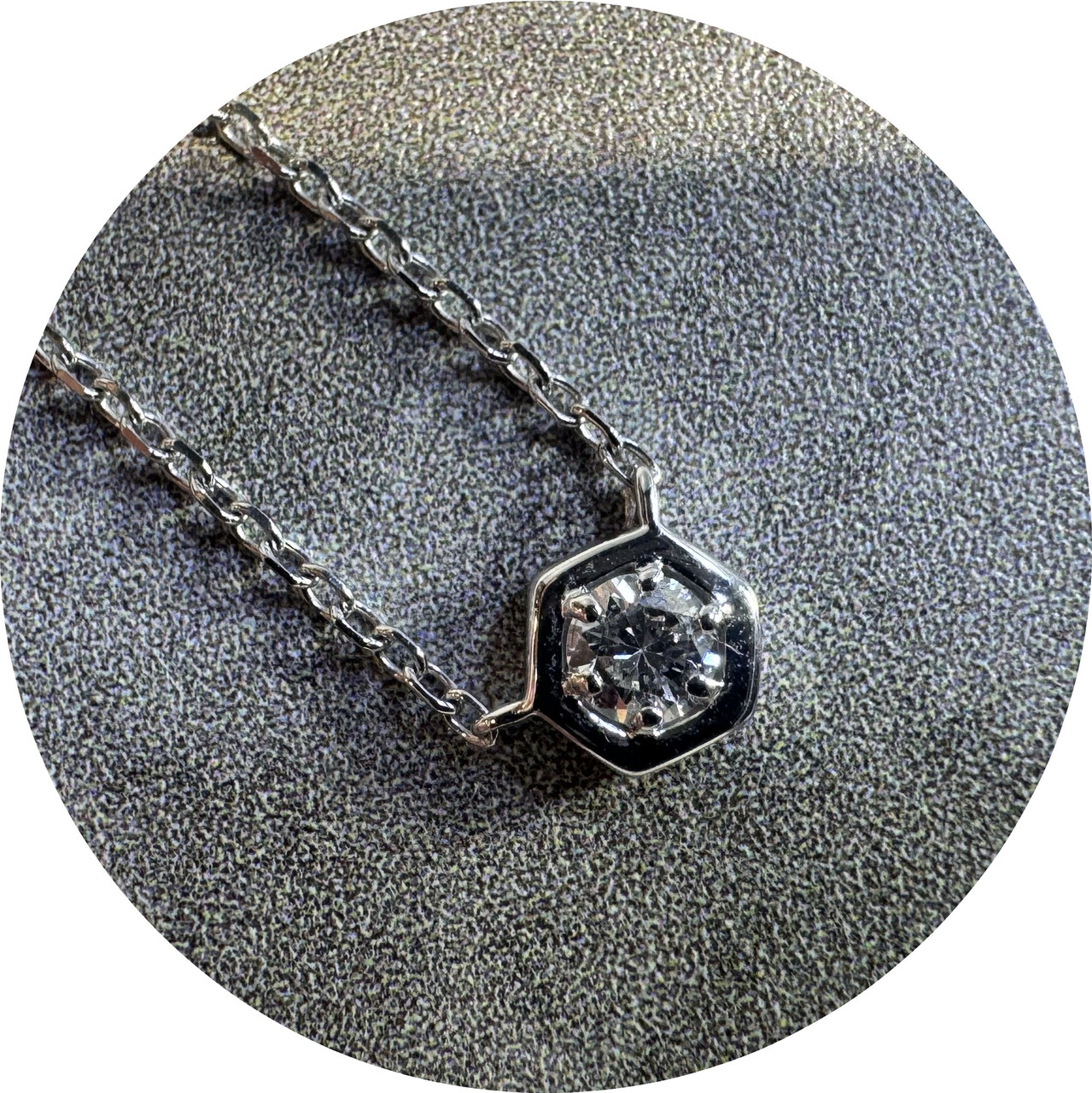 KIN - White Gold Diamond Pendant, 9ct White Gold, Diamond - KIN Gallery