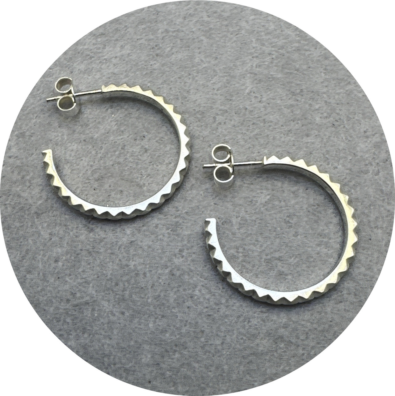 Eli Speaks - Mexicali Teresa Hoops, Sterling Silver, 22mm - KIN Gallery