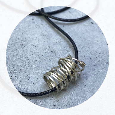 Anna Davern- Coil Neckpiece, Sterling Silver - KIN Gallery