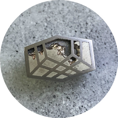 Carl Noonan- Interlace Window Ring, Cobalt, Sterling Silver, Size M ...