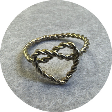 Esther Weinberg - Twisted Heart Ring, 9ct White Gold - KIN Gallery
