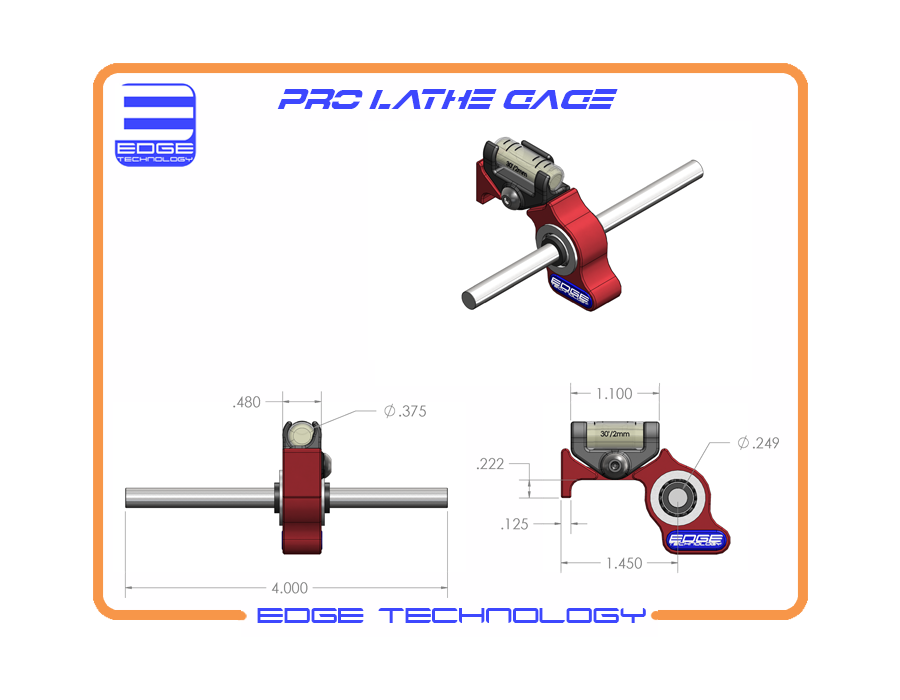The Pro Lathe Gage by Edge Technology is used to set lathe tools on the ...