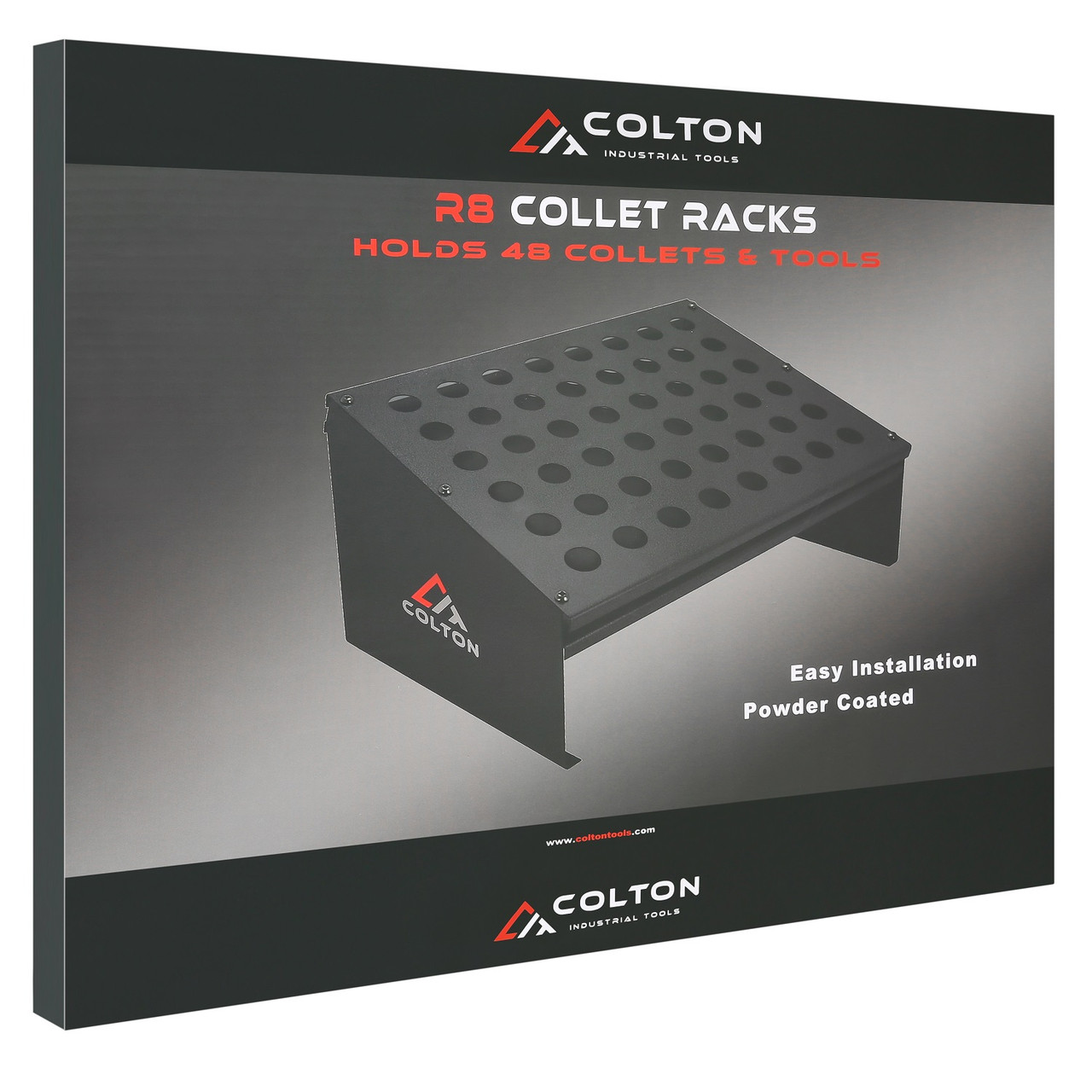 Colton Industrial 20123 | R8 Collet Rack With 48 Slots for Bridgeport ...