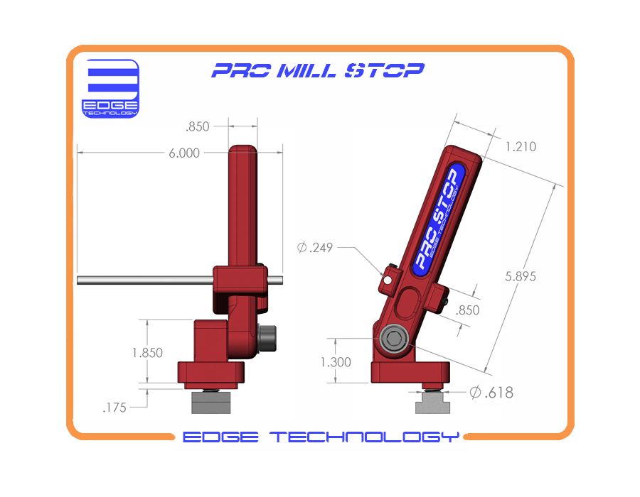 The Pro Mill Stop by Edge Technology can be mounted on any available T ...