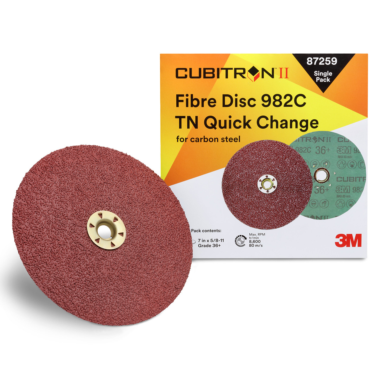 3M 7010363648 | Cubitron II 7" Diameter 982C 36+ Grit Precision Shaped ...