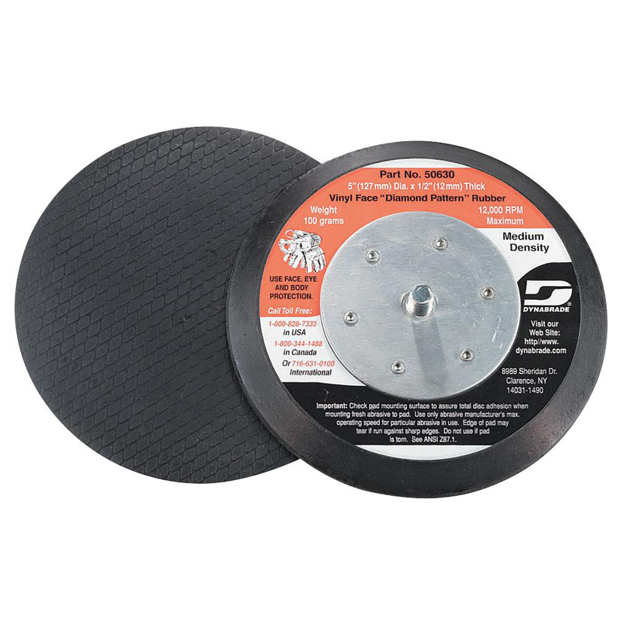 Dynabrade 50630 | 5/16"-24 Male Thread x 5" Diameter x 12000.0 RPM ...