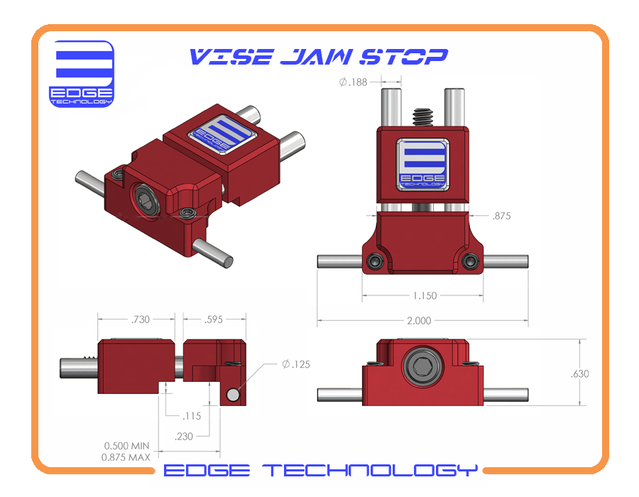 Edge Technology 14-000 | Pro Vise Jaw Stop - All Industrial Tool Supply