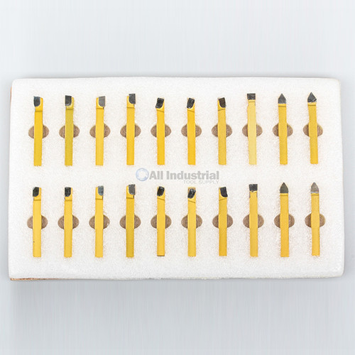 All Industrial 19894 | 38pc 3/8" Premium C6 Carbide Tipped Lathe Tool ...