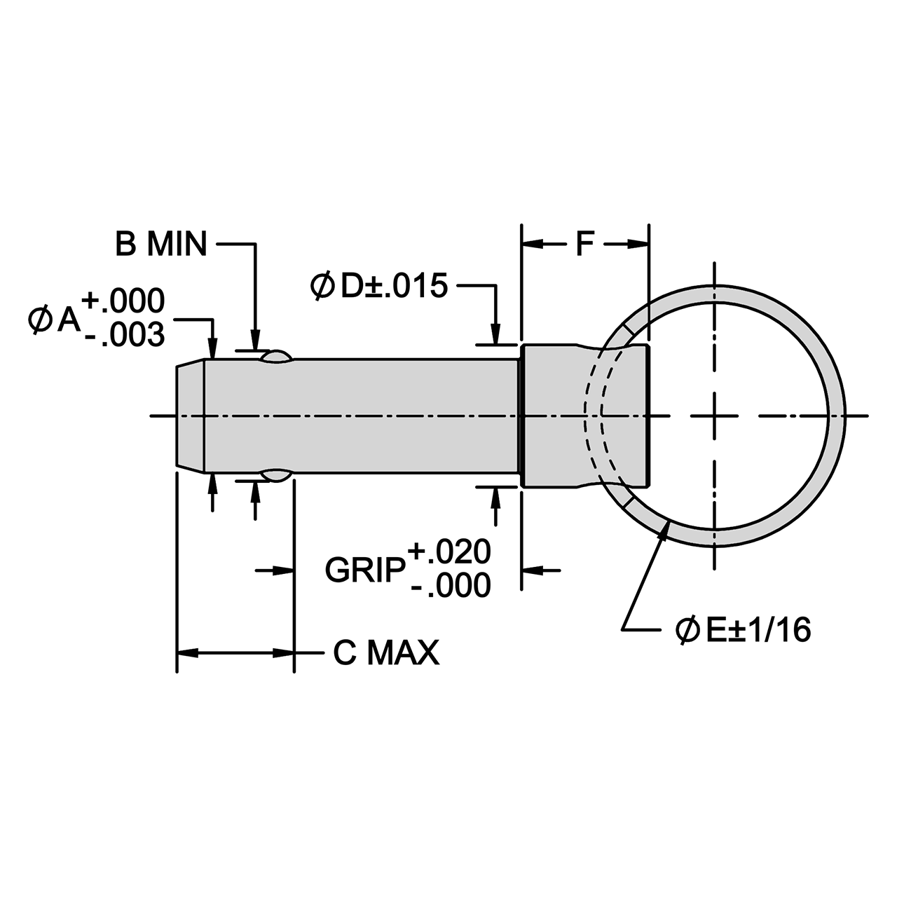 Carr Lane Cl 5 Dep 250 S Nl 516 Diameter X 250 Length Stainless Steel Detent Pin All
