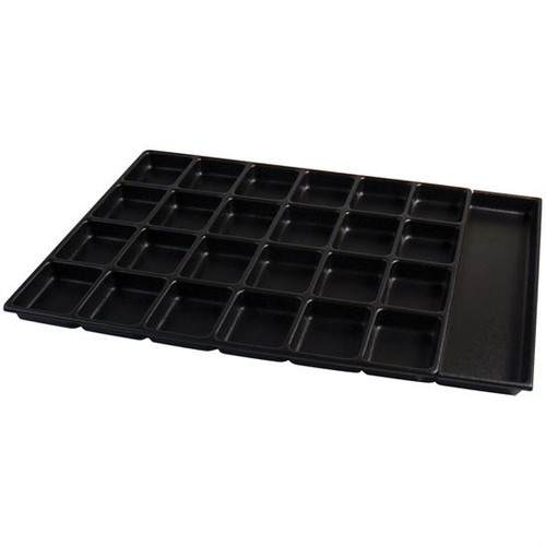 Kennedy 81935 | 2" High 25-Compartment Black Drawer Organizer (for 30 ...