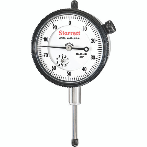 Starrett 25-441J W/SLC | 1" Dial Indicator 0.0010" Graduation White ...