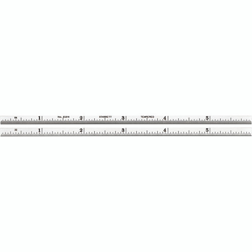 Starrett 610N-6 | 6" Spring-Tempered Steel Rule 1/32", 1/64" Graduation ...