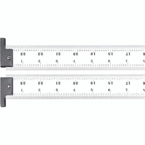 Starrett CH416R-24 | 24" Heavy Spring-Tempered Steel Rule 1/32", 1/64 ...
