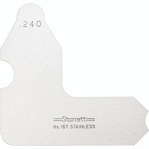 Starrett 167-240 | 15/64" Satin Coated Steel Individual Radius Gage ...