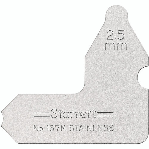 Starrett 167M-2 1/2 | 2.5mm Satin Coated Steel Individual Radius Gage ...